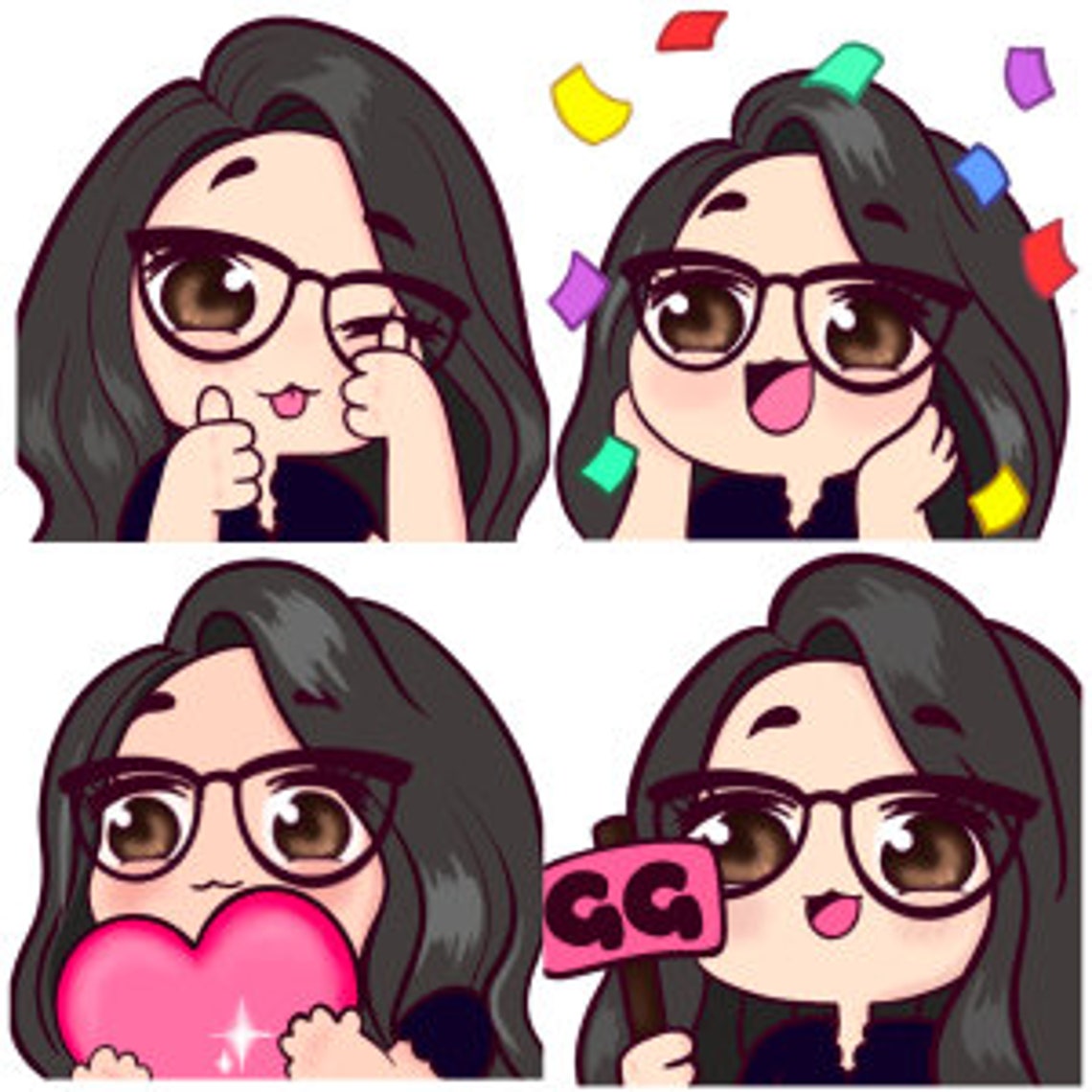 Twitch Emote Pack. 4 Emotes. Twitch Emotes . Stream Emotes . Custom ...