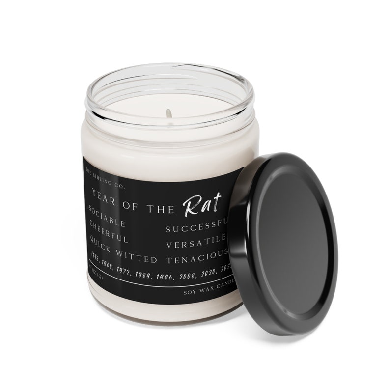 Year of the Rat Scented Soy Candle, 9oz Funny Candle Chinese Lunar ...