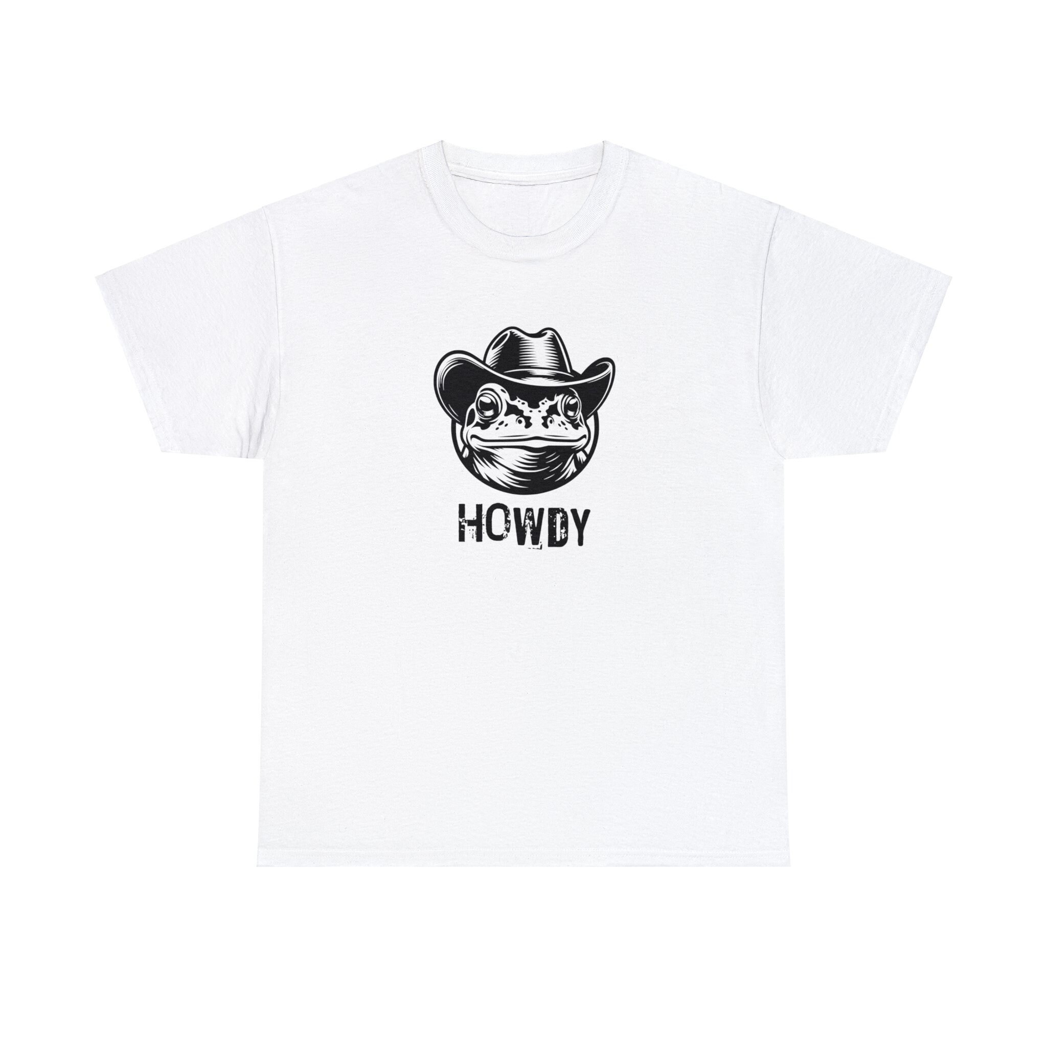 Funny Howdy Meme Frog Cotton T-shirt Gift for Teen at Summer Festival ...