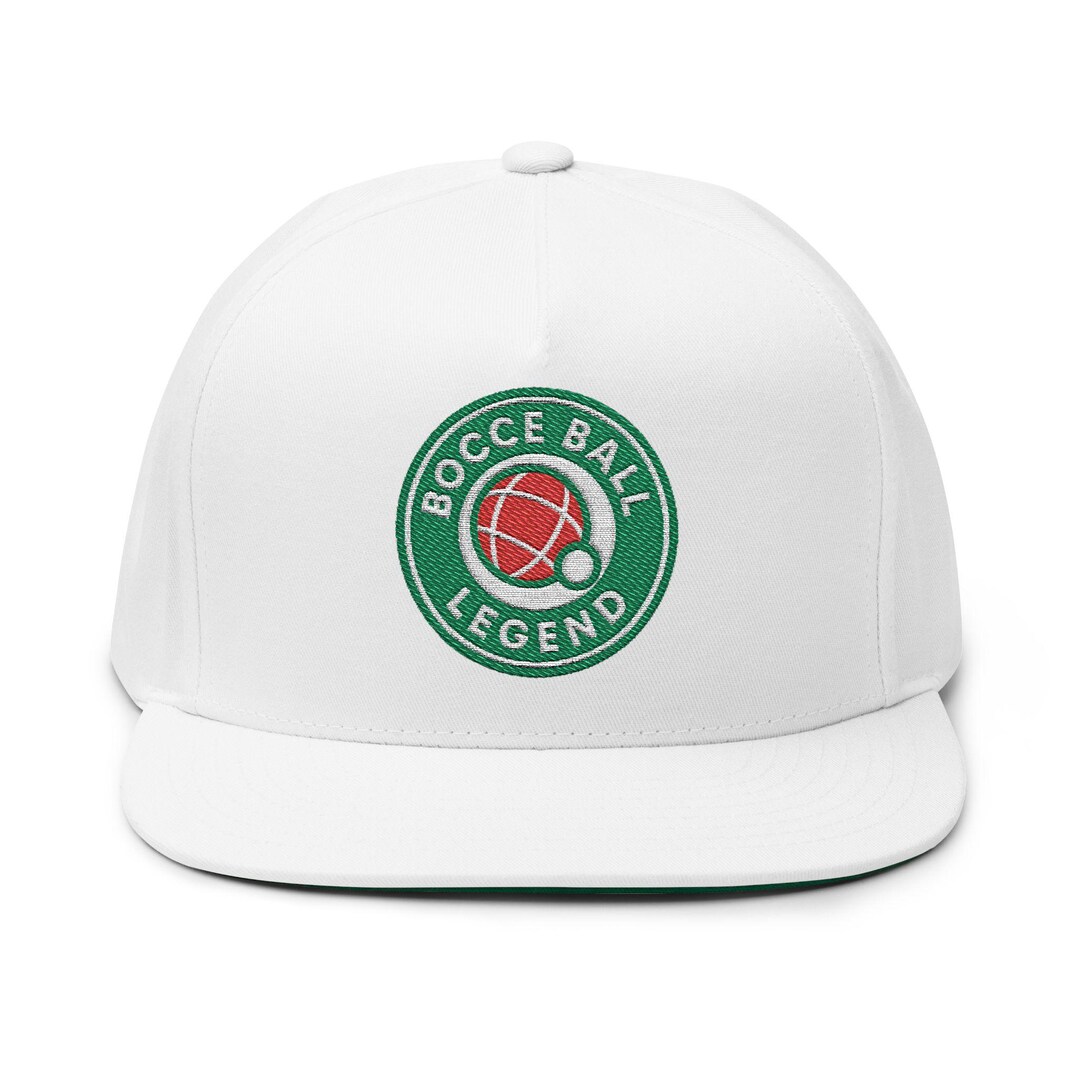 Bocce Ball Legend Embroidered Cap, Flat Bill Hat, Sports Hat, Dad Hat ...