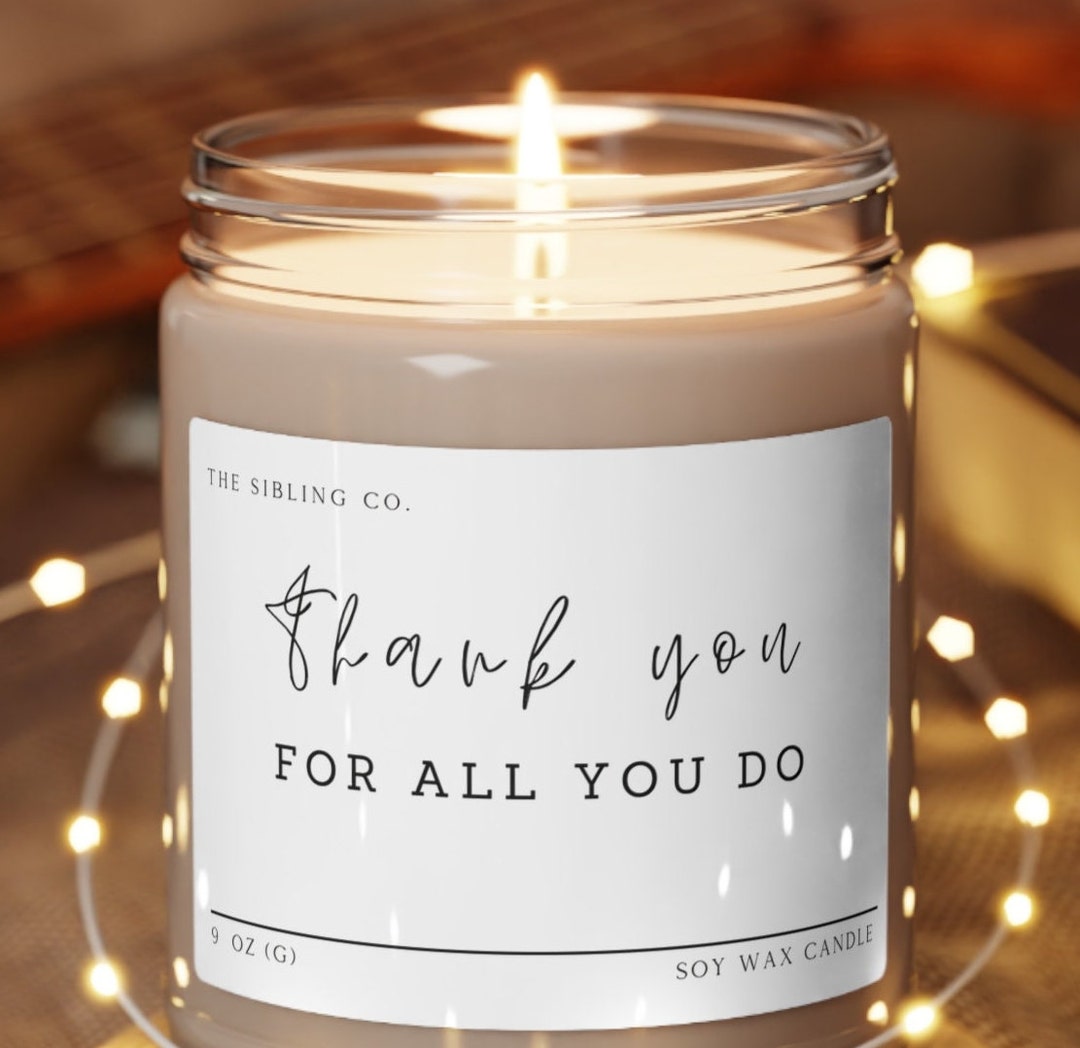 Appreciation Soy Wax Candle: Thank You Gift for Coworker, Bestie - Etsy