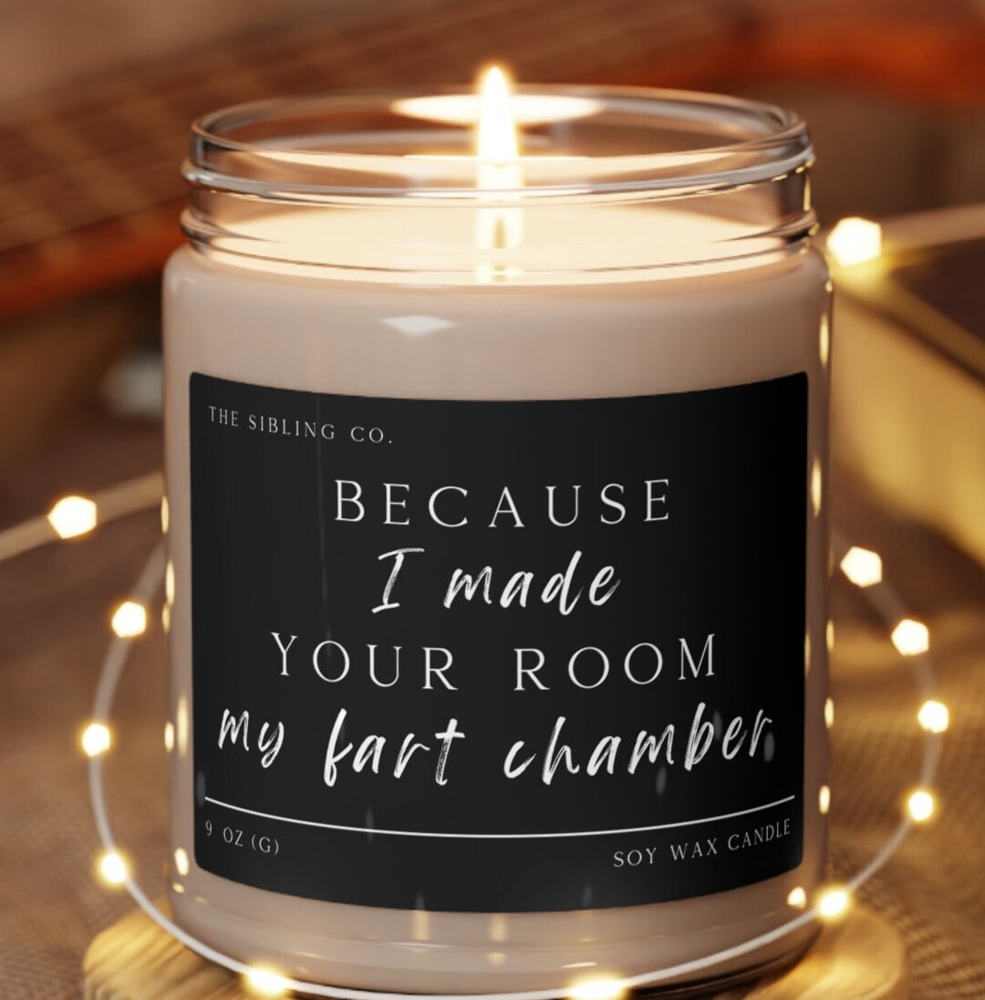 Funny Fart Chamber Soy Candle Funny Brother or Sister Candle Funny and ...