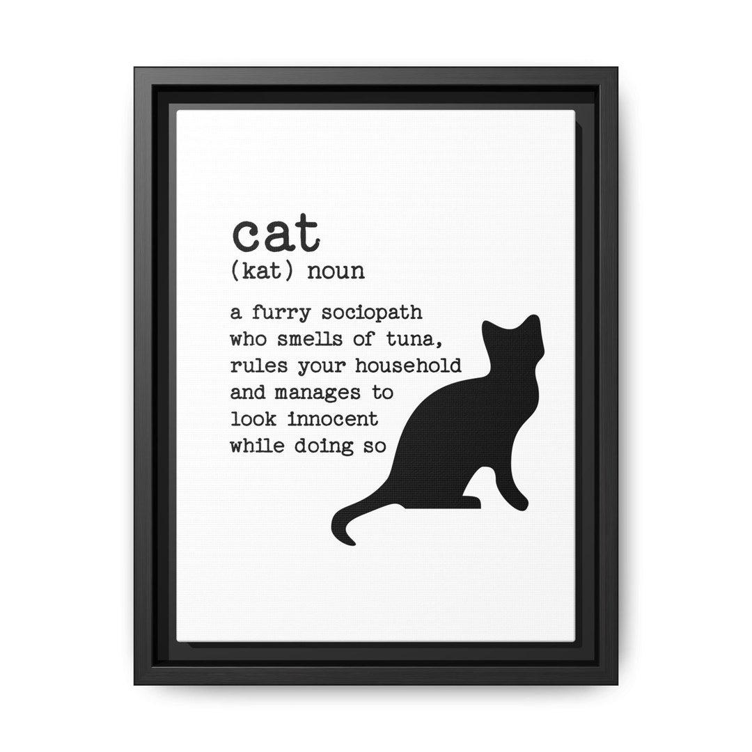 Funny Cat Definition Matte Canvas Cheeky Cat Interpretation Canvas ...