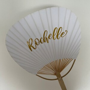 Personalised Paper Wedding Paddle Fan | Place Cards | Wedding Favours ...