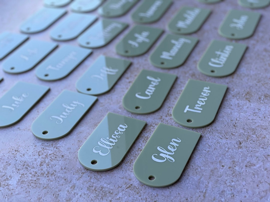 Acrylic Tag Favours Gift Tags Name Cards Luggage Tags - Etsy