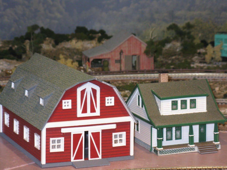 HO/N Scale Barn Model Kit for Train Layouts/dioramas/sets (n-scale) - Etsy