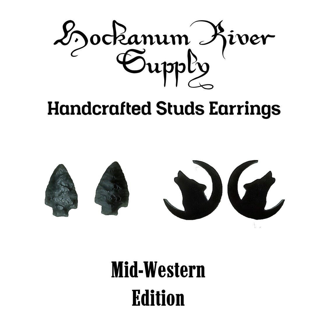 Black Native American Flint Knapping Style Arrowhead / Howling Wolf ...
