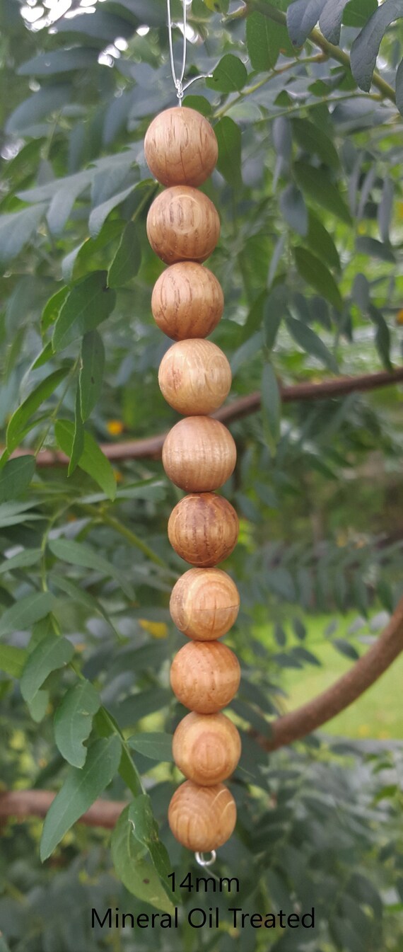 Handmade Natural Oak Wood Beads 3 Styles Haberdashery Craft Supplies ...