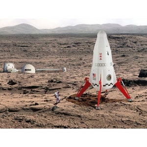 Vintage Mars Lander Model Rocket Reproduction - Etsy