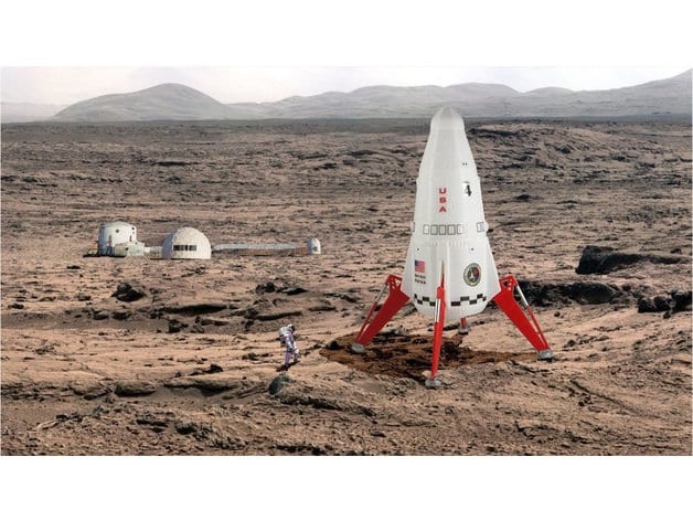 Vintage Mars Lander Model Rocket Reproduction - Etsy