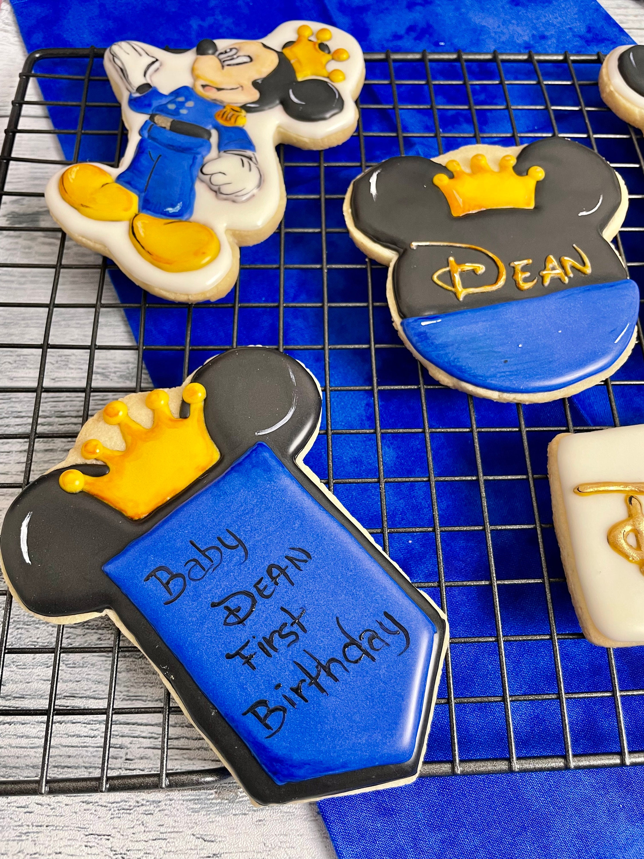 Royal Mickey Mouse Inspired Decorated Sugar Cookies - Etsy