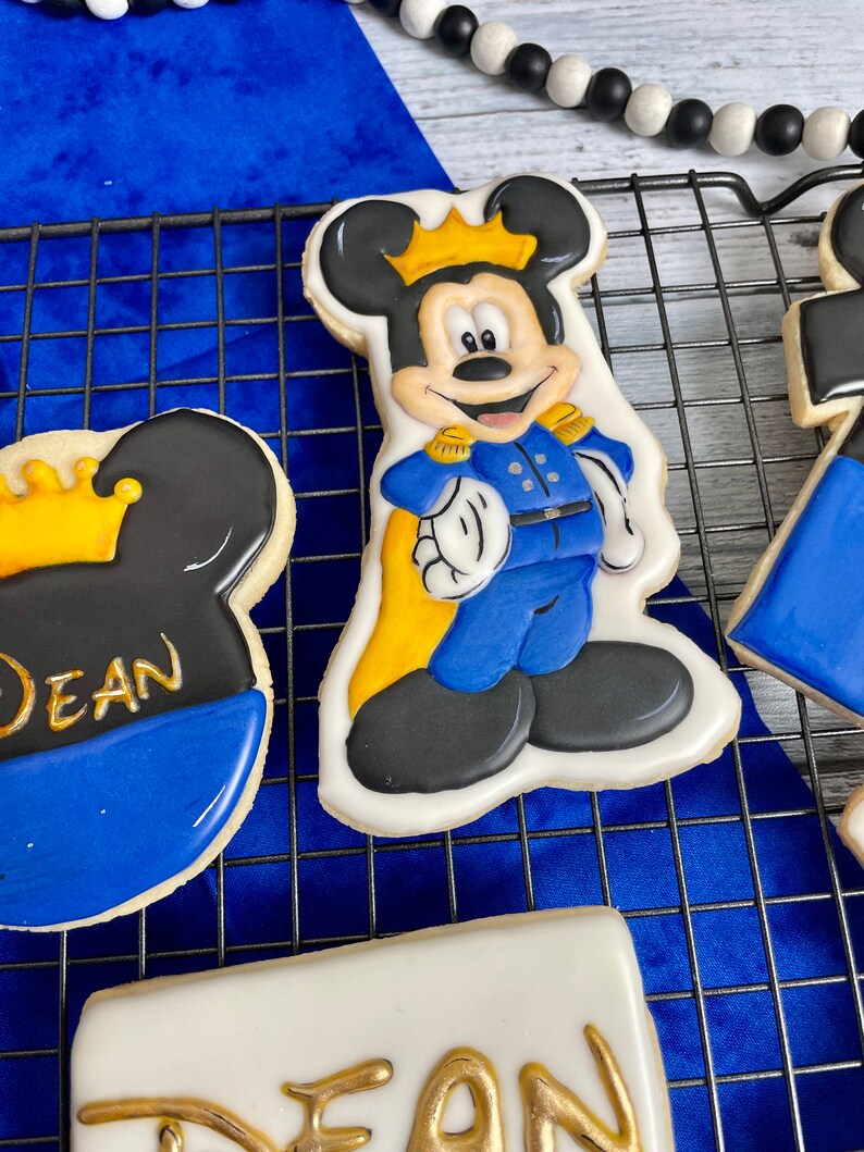 Royal Mickey Mouse Inspired Decorated Sugar Cookies - Etsy