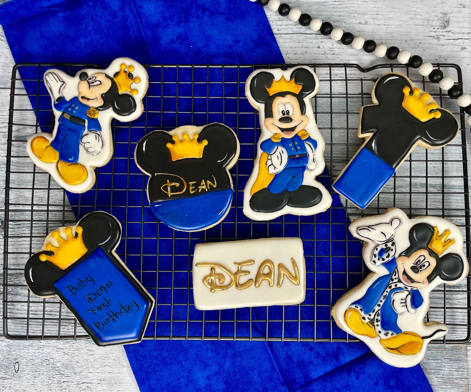 Royal Mickey Mouse Inspired Decorated Sugar Cookies - Etsy