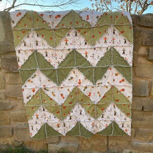 Fall Scarecrow Chevron Rag Quilt Personal (60 X 45) Throw Size - Etsy