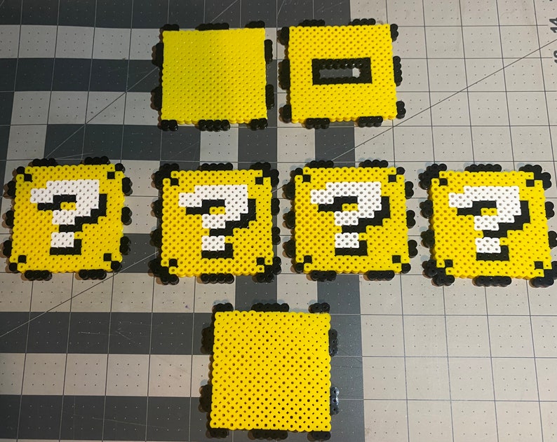 Super Mario Bros. Question Block Coin Bank Pixel Art Perler Bead - Etsy