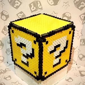 Super Mario Bros. Question Block Coin Bank Pixel Art Perler Bead - Etsy