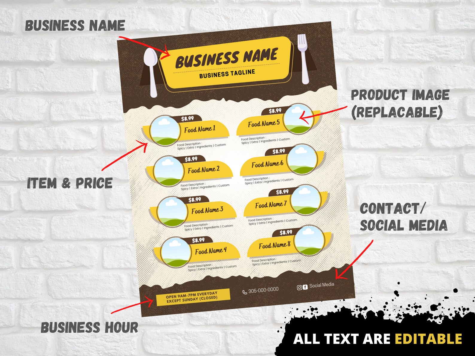 Price List Template Small Business Pricing Editable in Canva Printable ...