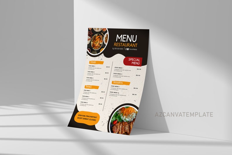 Price List Template | Small Business Pricing Editable in Canva ...