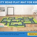 Kids City Town Roads Map Car Play Mat Printable Set Rug in Digital ...