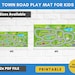 Kids City Town Roads Map Car Play Mat Printable Set Rug in Digital ...