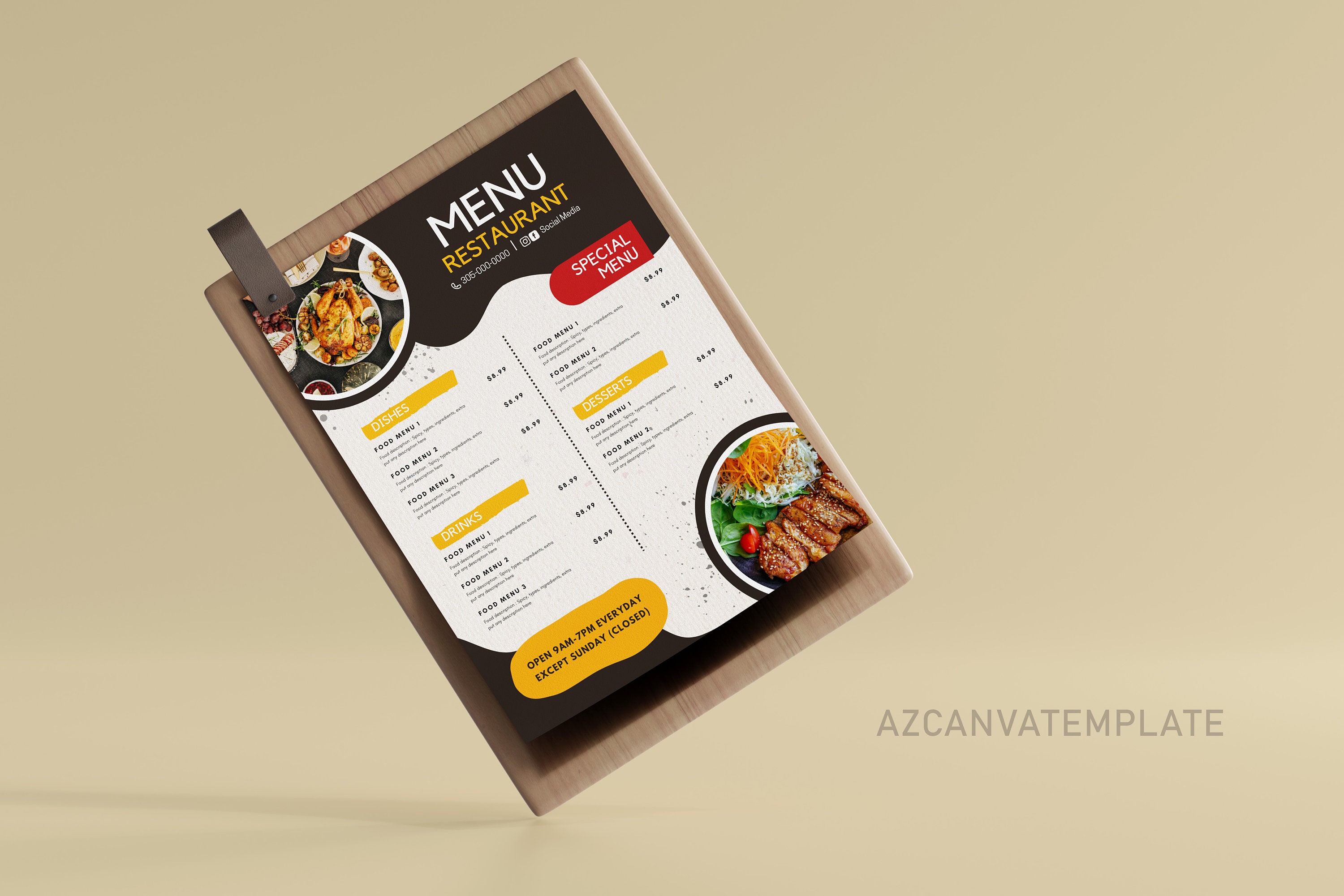 Price List Template | Small Business Pricing Editable in Canva ...