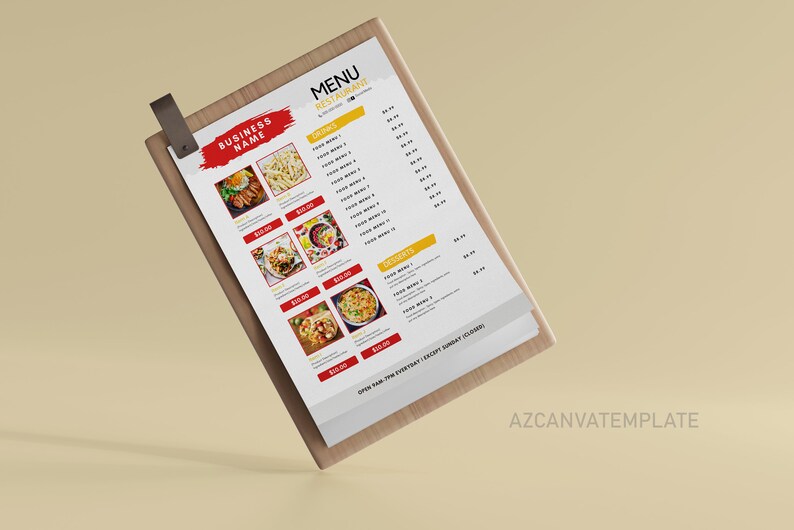 Price List Template Small Business Pricing Editable in Canva Printable ...