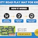 Kids City Town Roads Map Car Play Mat Printable Set Rug in Digital Play ...