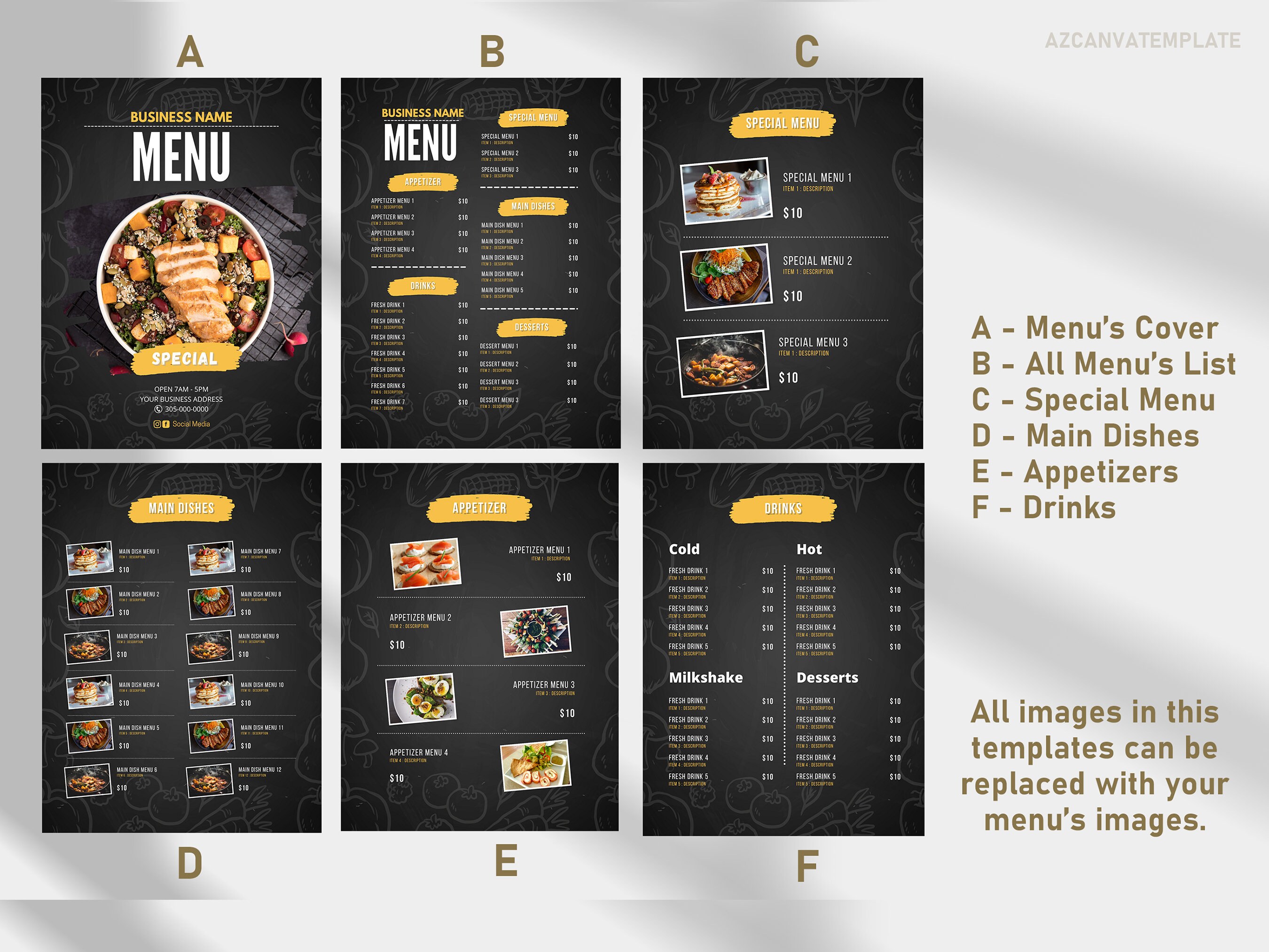 Price List Template Small Business Pricing Editable in Canva Printable ...