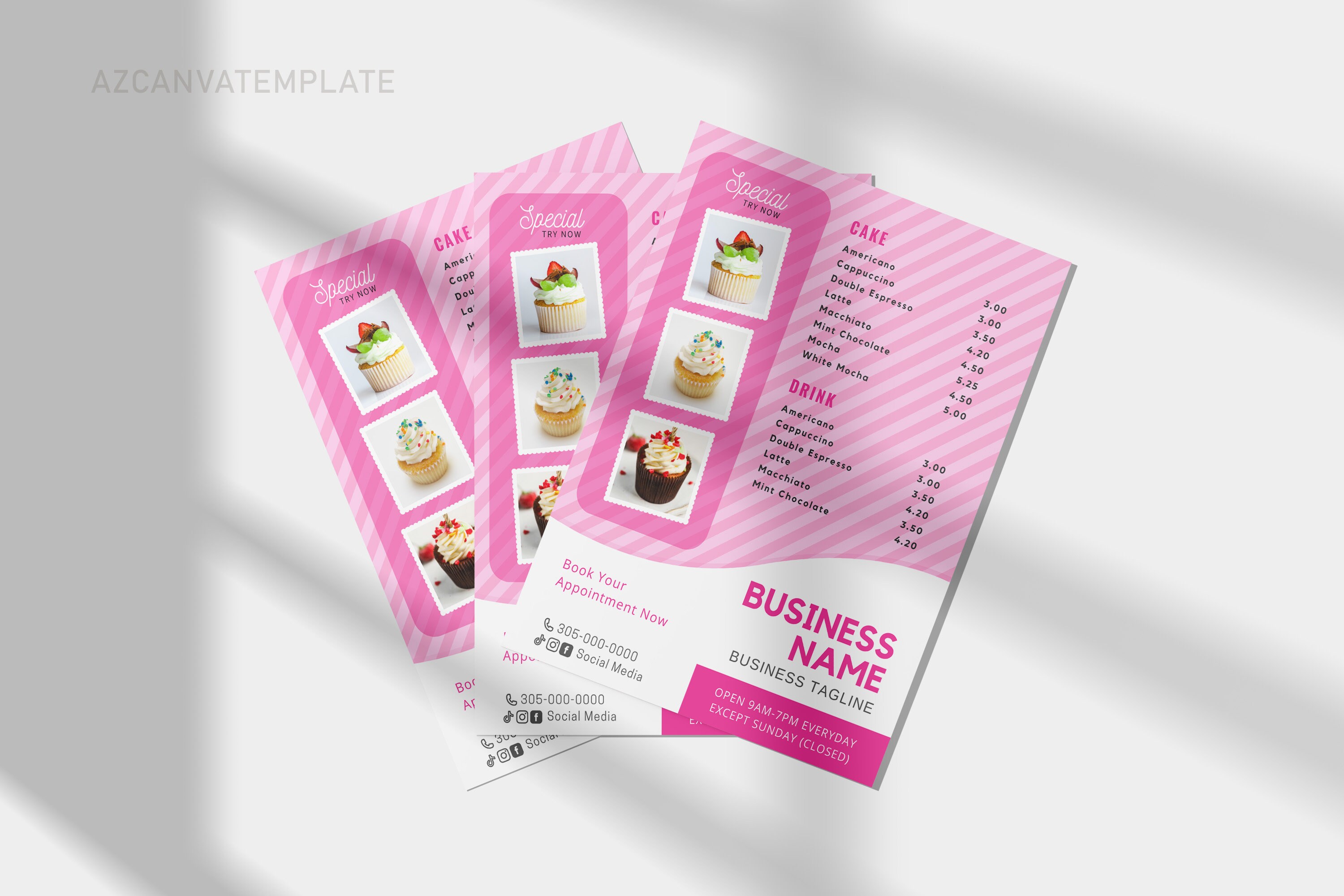 Pink Price List Template | Small Business Pricing Editable in Canva ...