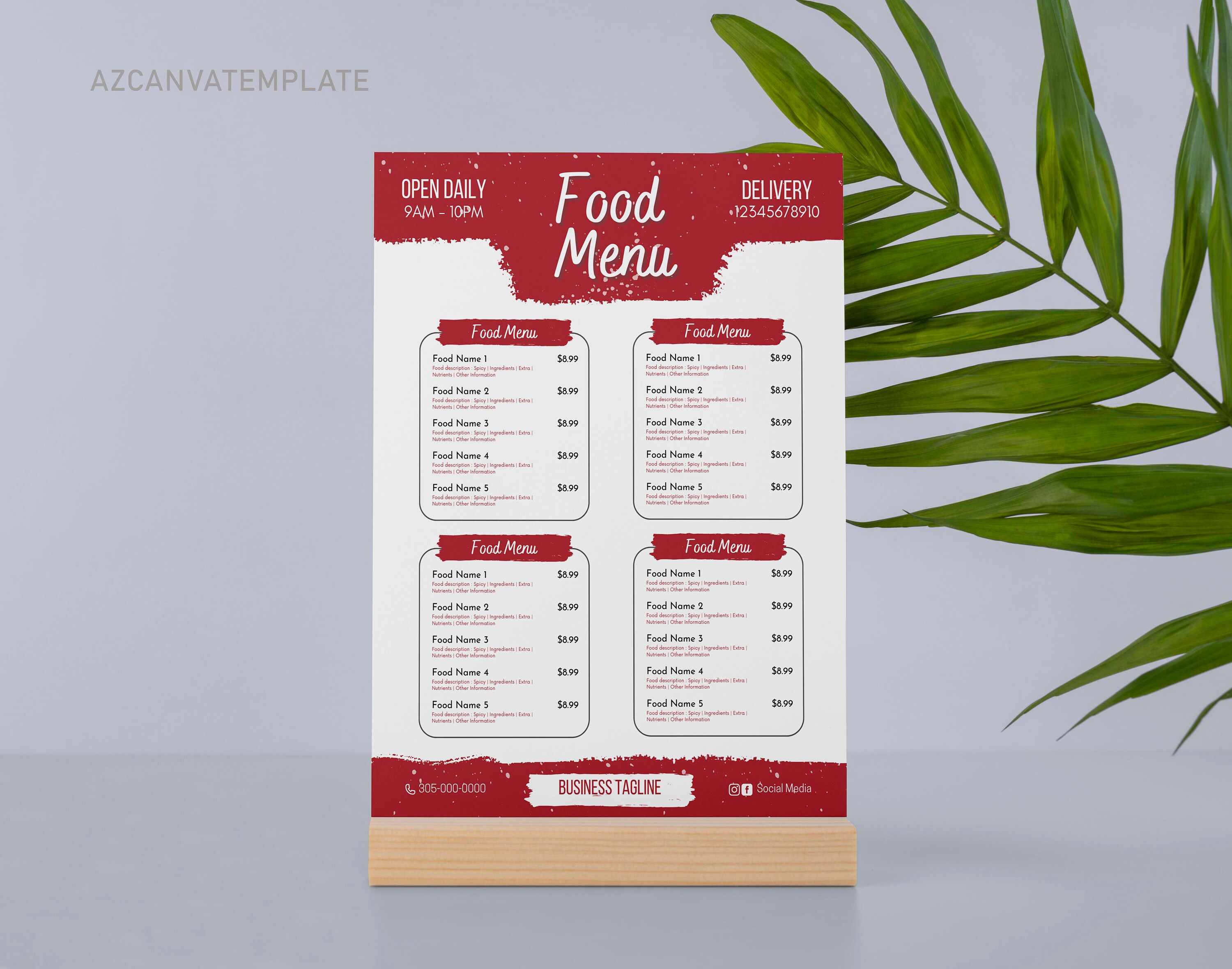 Price List Template Small Business Pricing Editable in Canva - Etsy