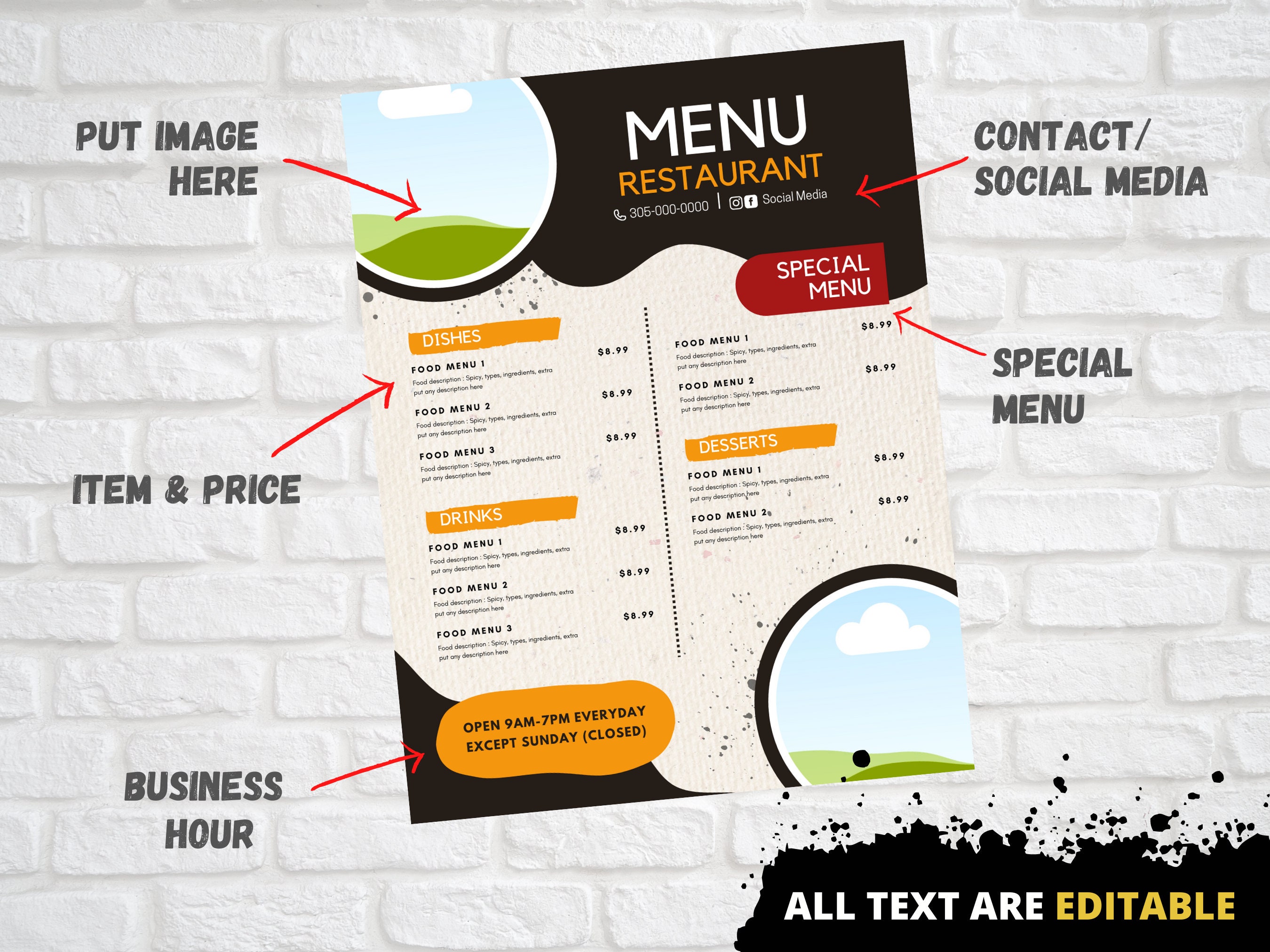 Price List Template | Small Business Pricing Editable in Canva ...