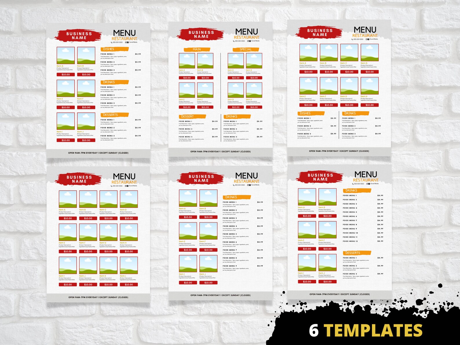 Price List Template Small Business Pricing Editable in Canva Printable ...