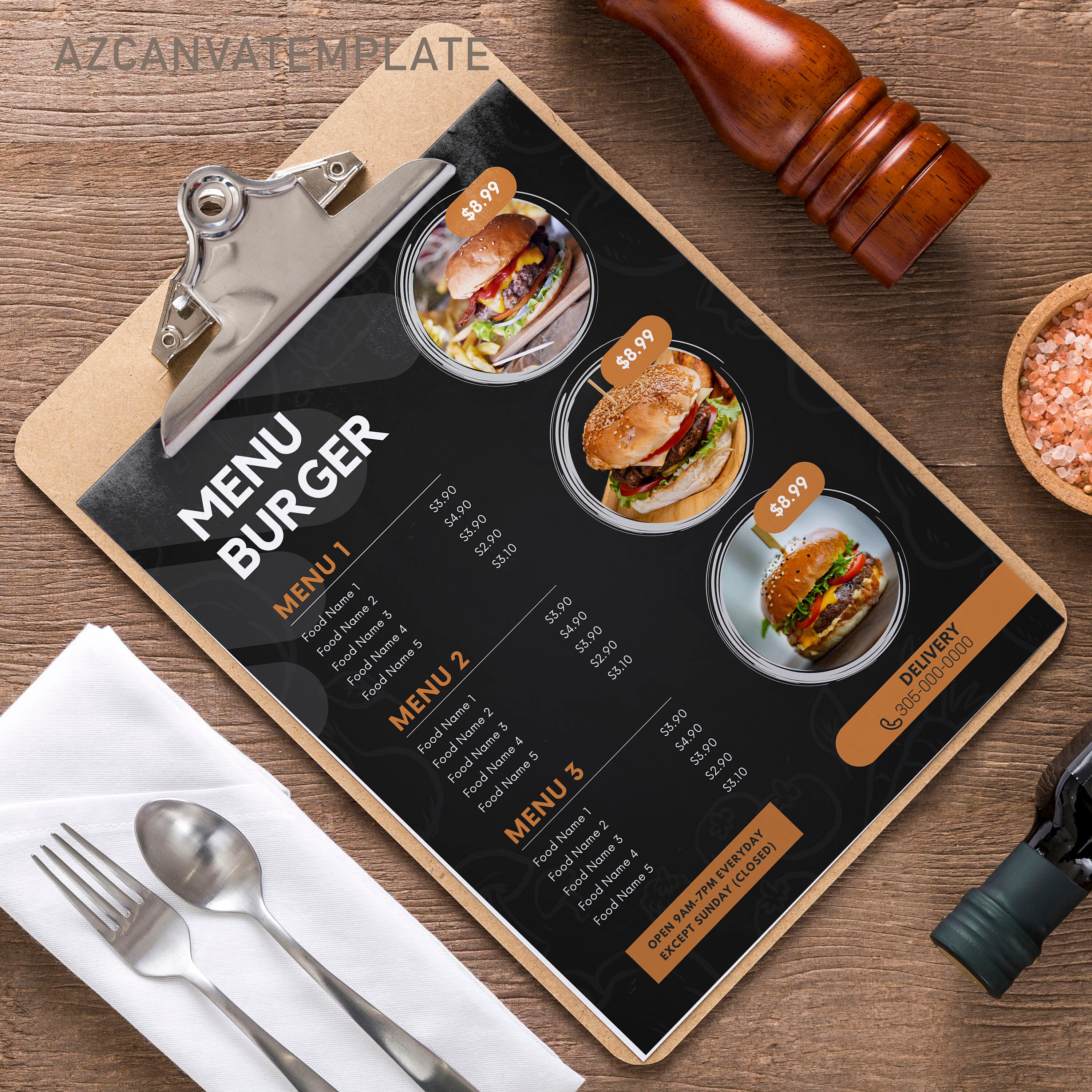 Price List Template Small Business Pricing Editable in Canva Printable ...