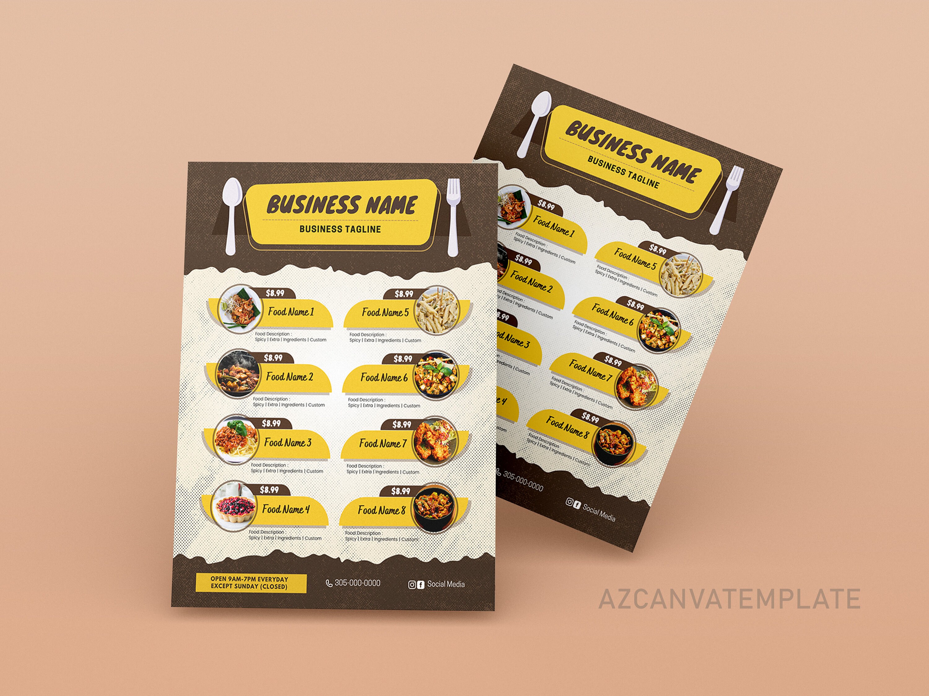 Price List Template Small Business Pricing Editable in Canva Printable ...