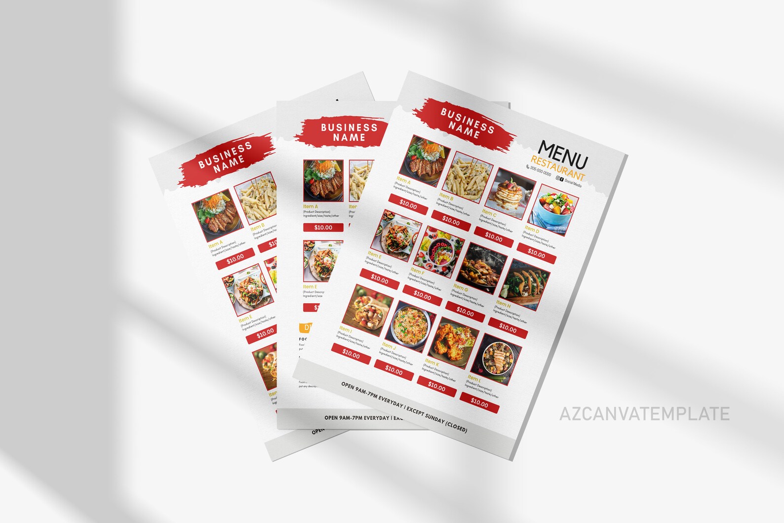Price List Template Small Business Pricing Editable in Canva Printable ...