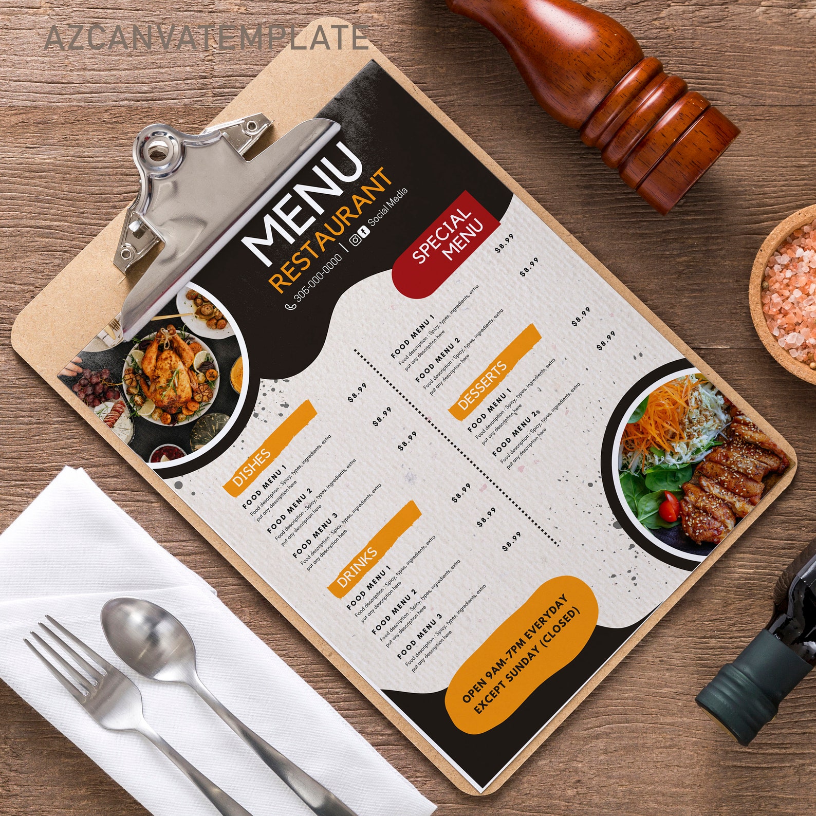 Price List Template | Small Business Pricing Editable in Canva ...