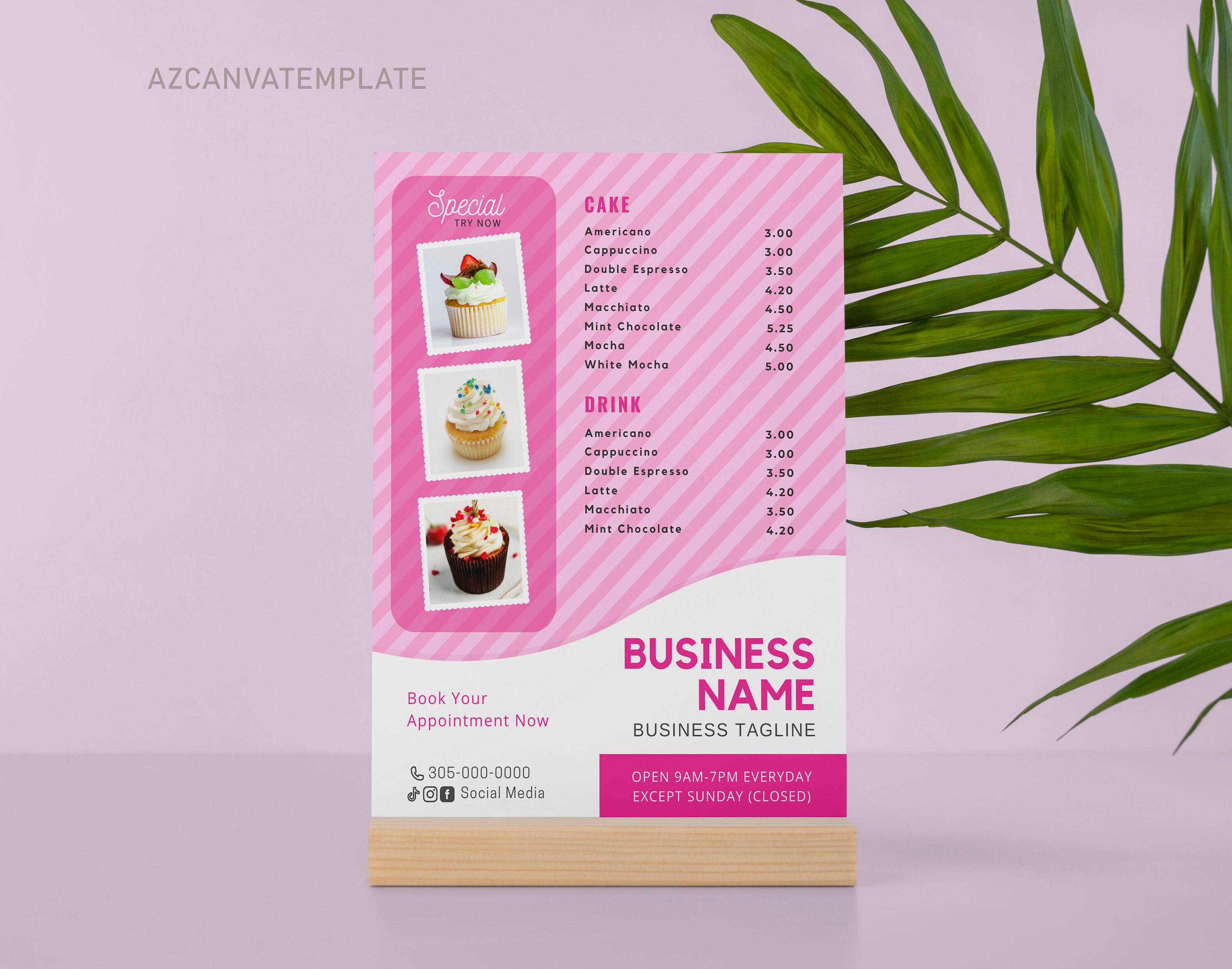 Pink Price List Template | Small Business Pricing Editable in Canva ...