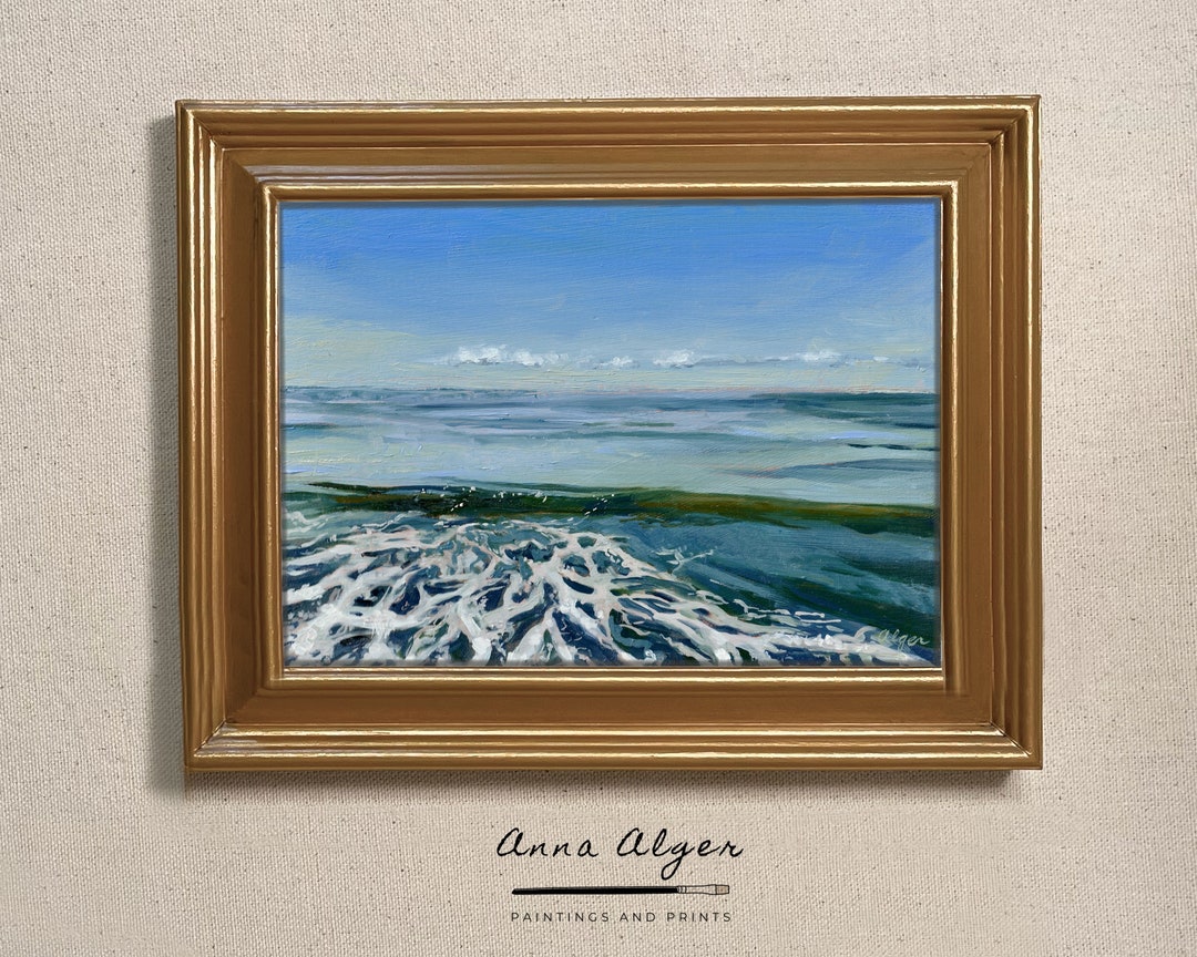 Small Oil Painting Print - "wave Pull" - Unframed 5x7 Seascape Print ...