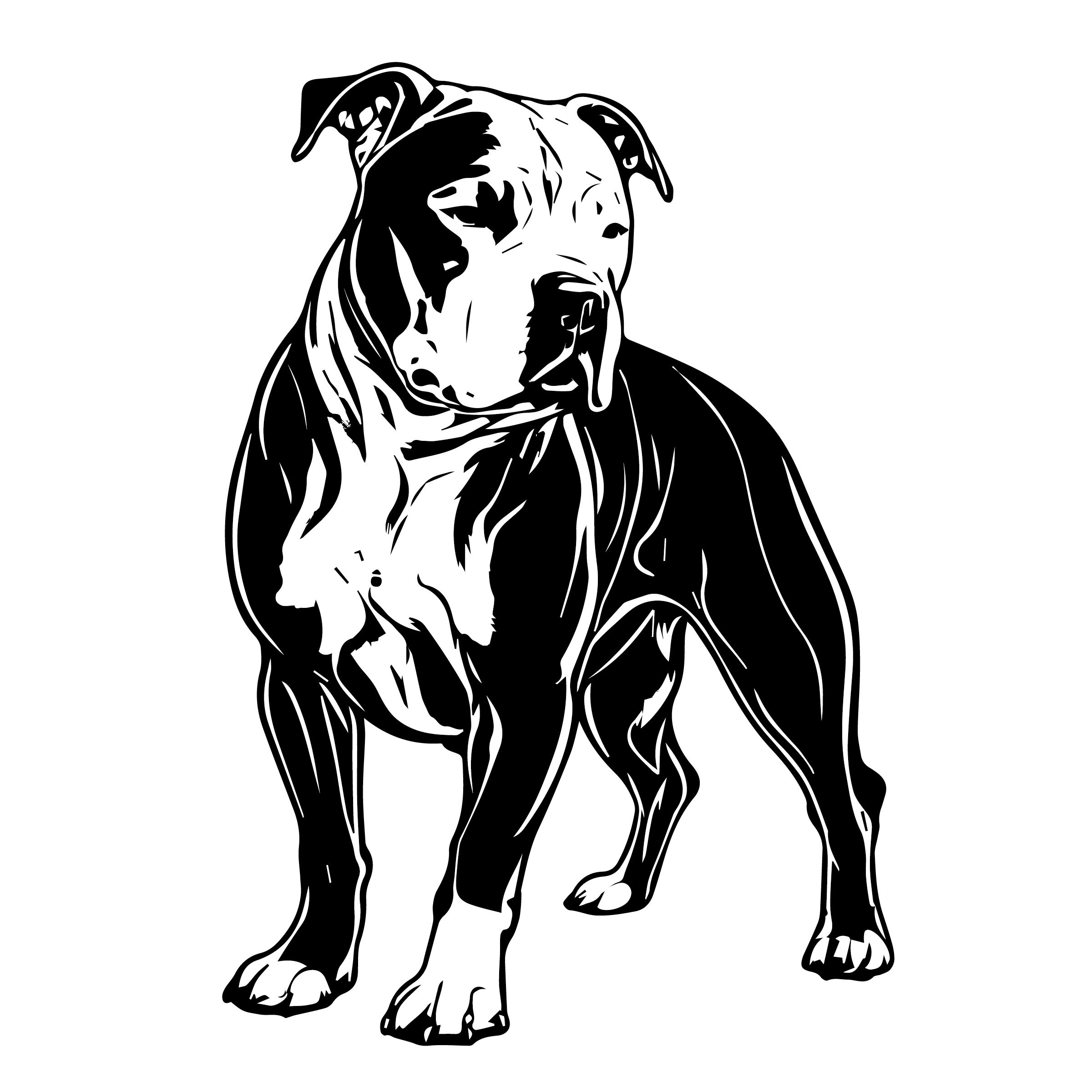 Customizable Pitbull SVG File for Crafts and DIY Projects - Etsy