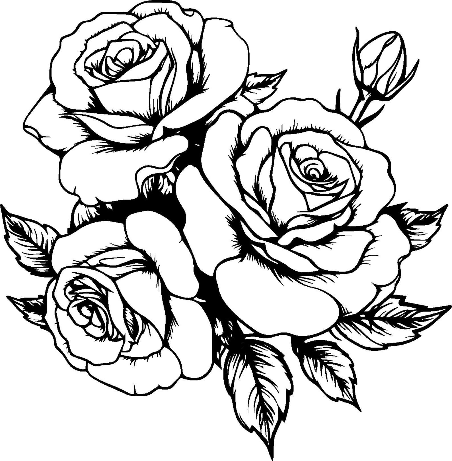 Whimsical Roses SVG, Playful Floral Clipart, Cutting File, Cricut Svg ...