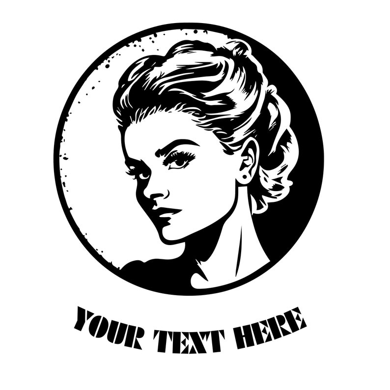 Customizable Female Face SVG File for Crafts and DIY Projects Canva ...