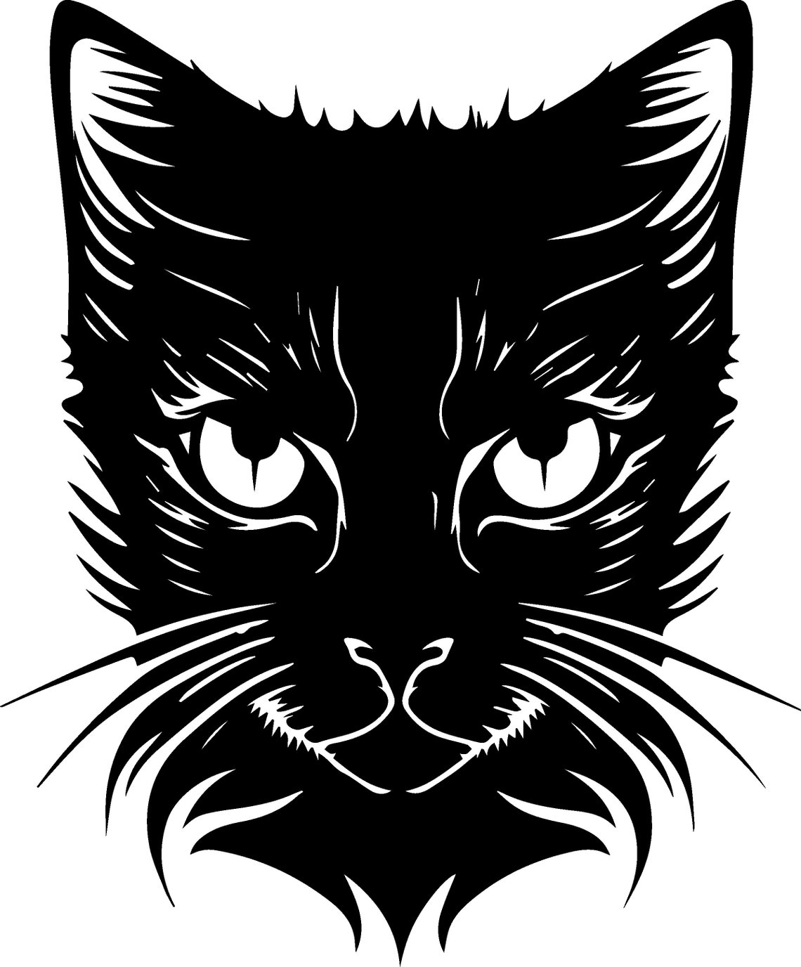 Spooky Cat SVG File for Halloween Crafts and DIY Projects - Etsy