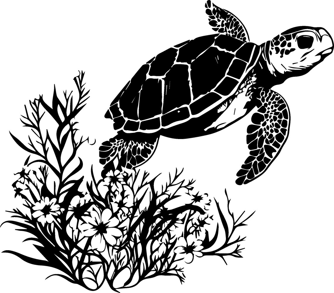 Cute Turtle SVG File for Cricut and Silhouette, Perfect for Crafts and ...