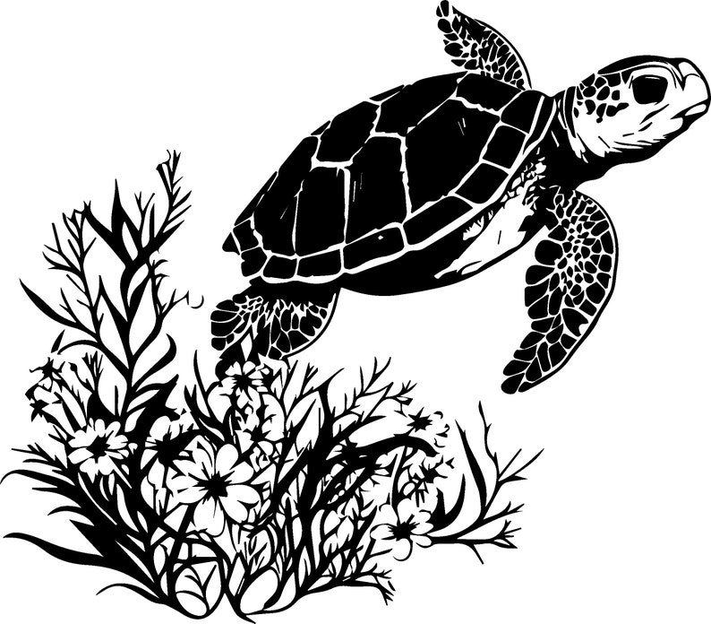 Cute Turtle SVG File for Cricut and Silhouette, Perfect for Crafts and ...