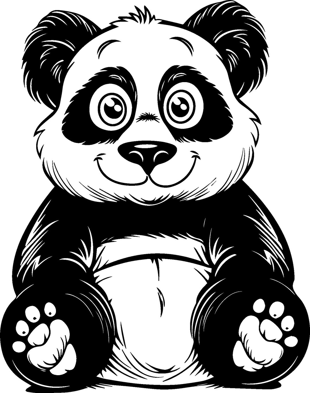 Cartoon Panda SVG, Cute Bear Clipart, Cutting File, Cricut SVG ...