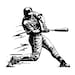 Customizable Baseball Player Swinging SVG File for Crafts and DIY ...