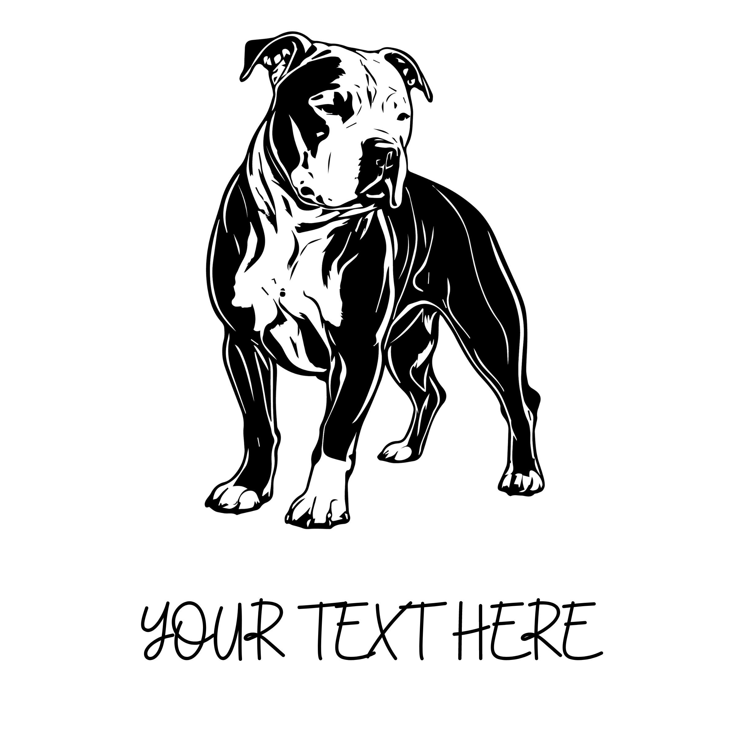 Customizable Pitbull SVG File for Crafts and DIY Projects - Etsy