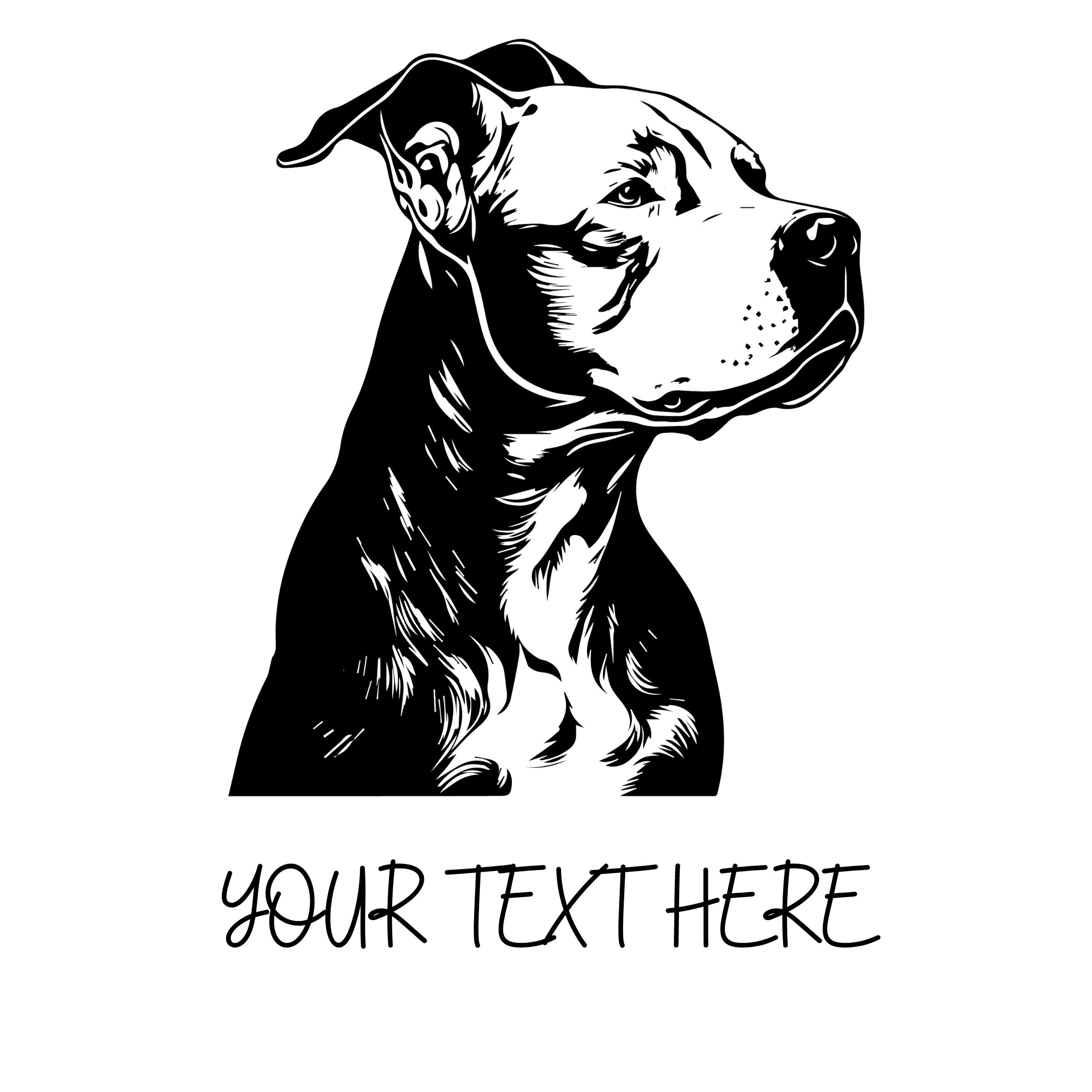 Customizable Pitbull Head SVG File for Crafts and DIY Projects Canva ...