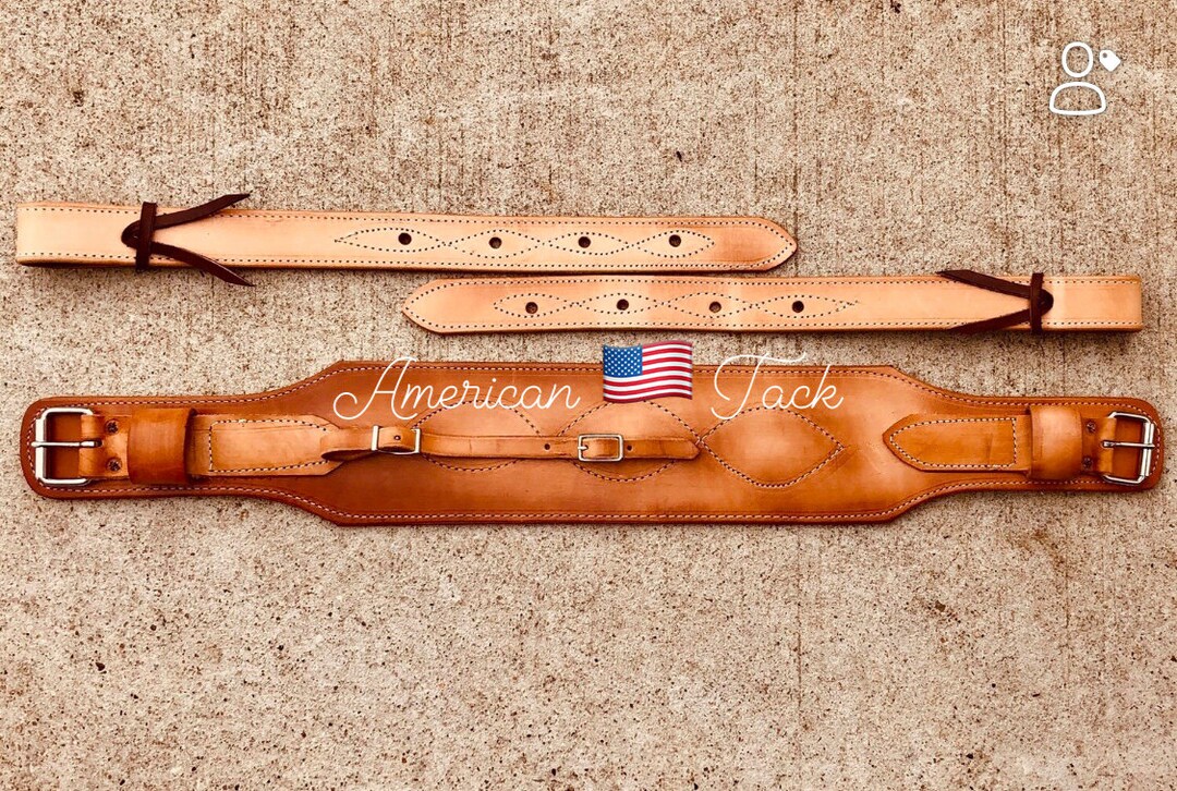 Western Natural Leather 5.0" Back Cinch for Western Saddle - Etsy