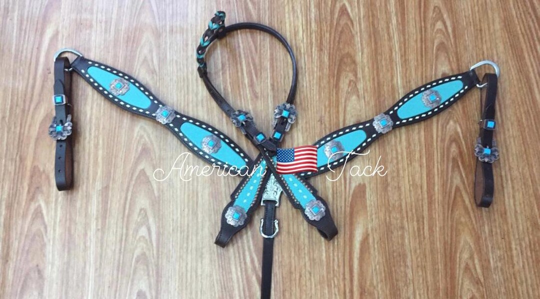 Western Bling Tack Set of Headstall and Breast Collar - Etsy